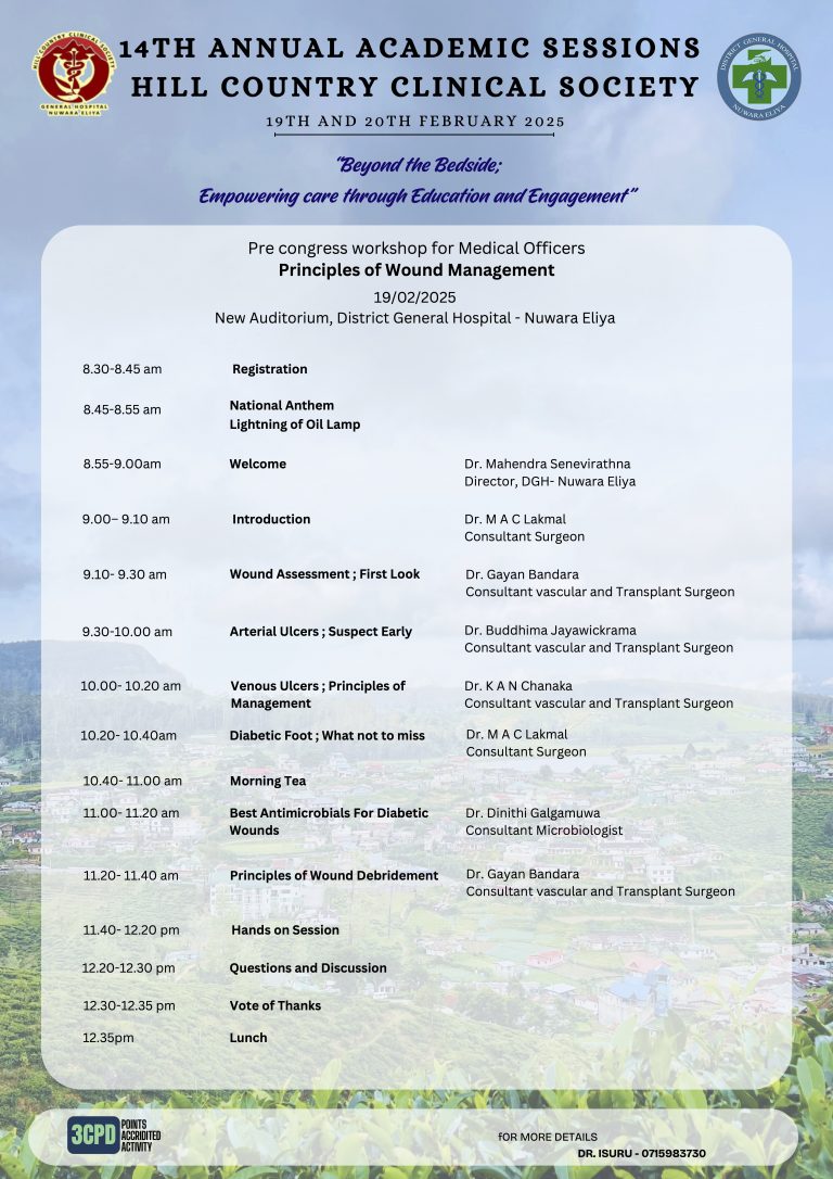 Pre-Congress Session on Basic Principles of Wound Management - Annual ...